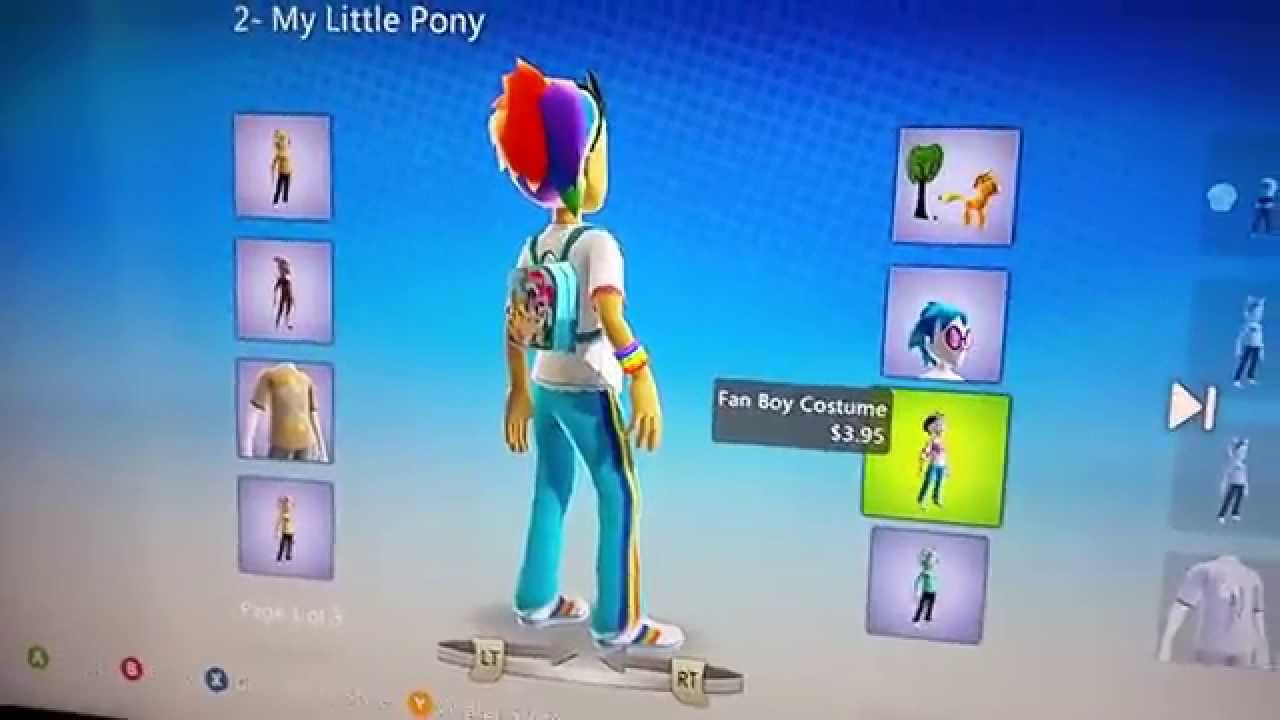 My Little Pony FiM Xbox 360 Avatar Gear - YouTube