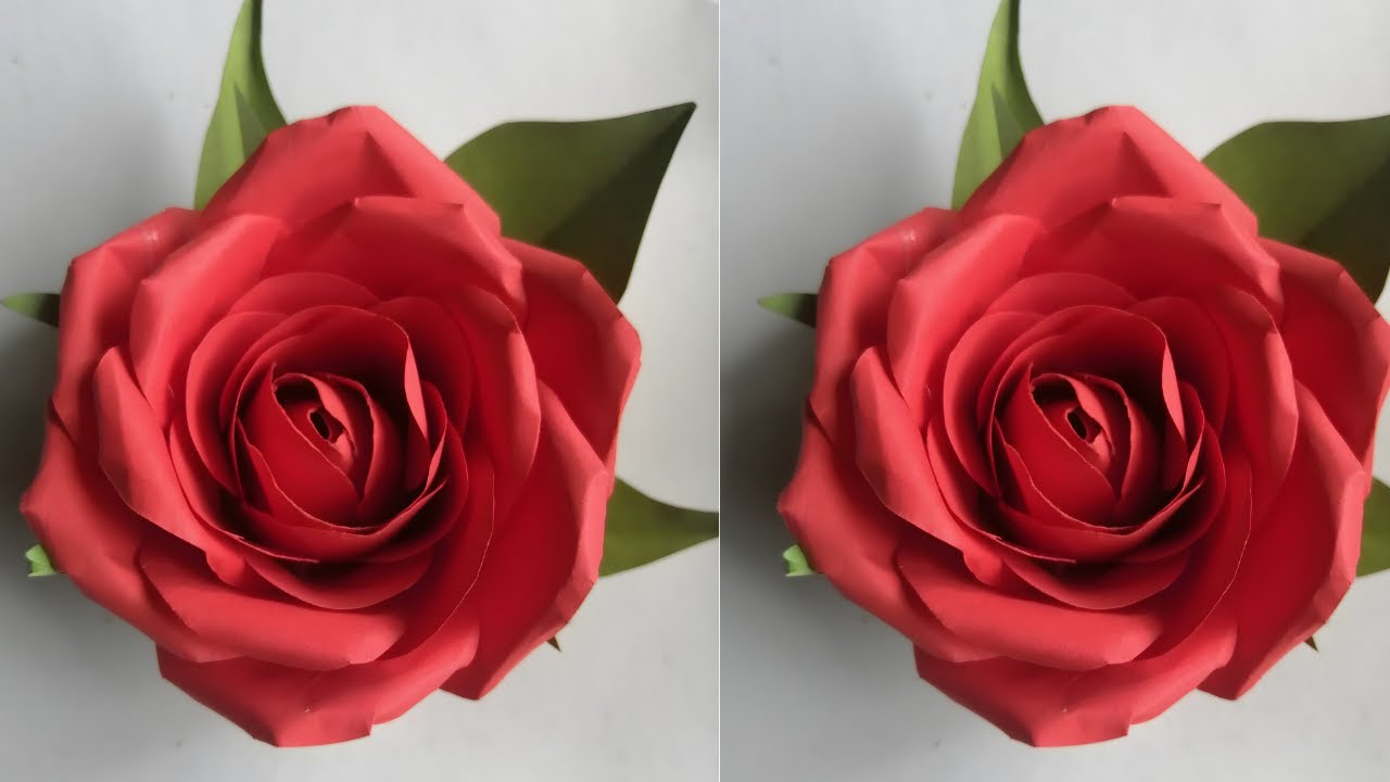 how to make paper rose flowers | paper craft | paper flower - YouTube