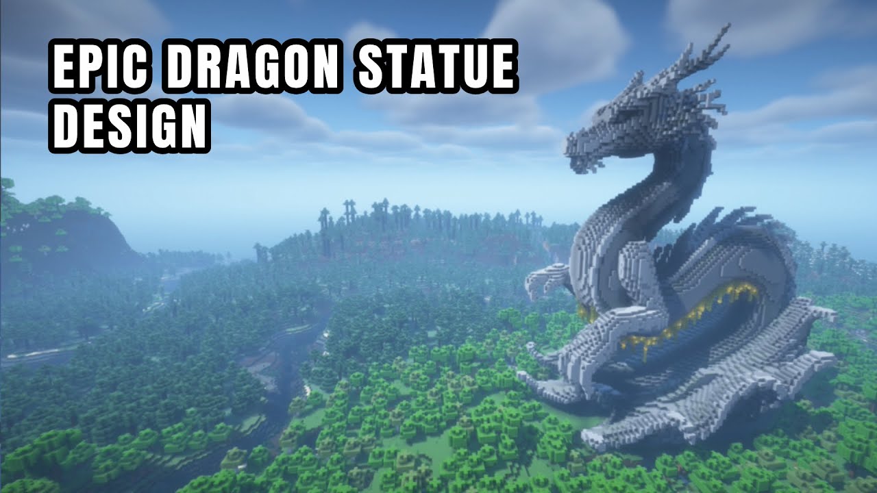 Dragon Statue in Minecraft! - YouTube