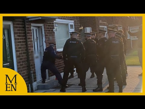 Police raid house as part of day of action in Greater Manchester - YouTube