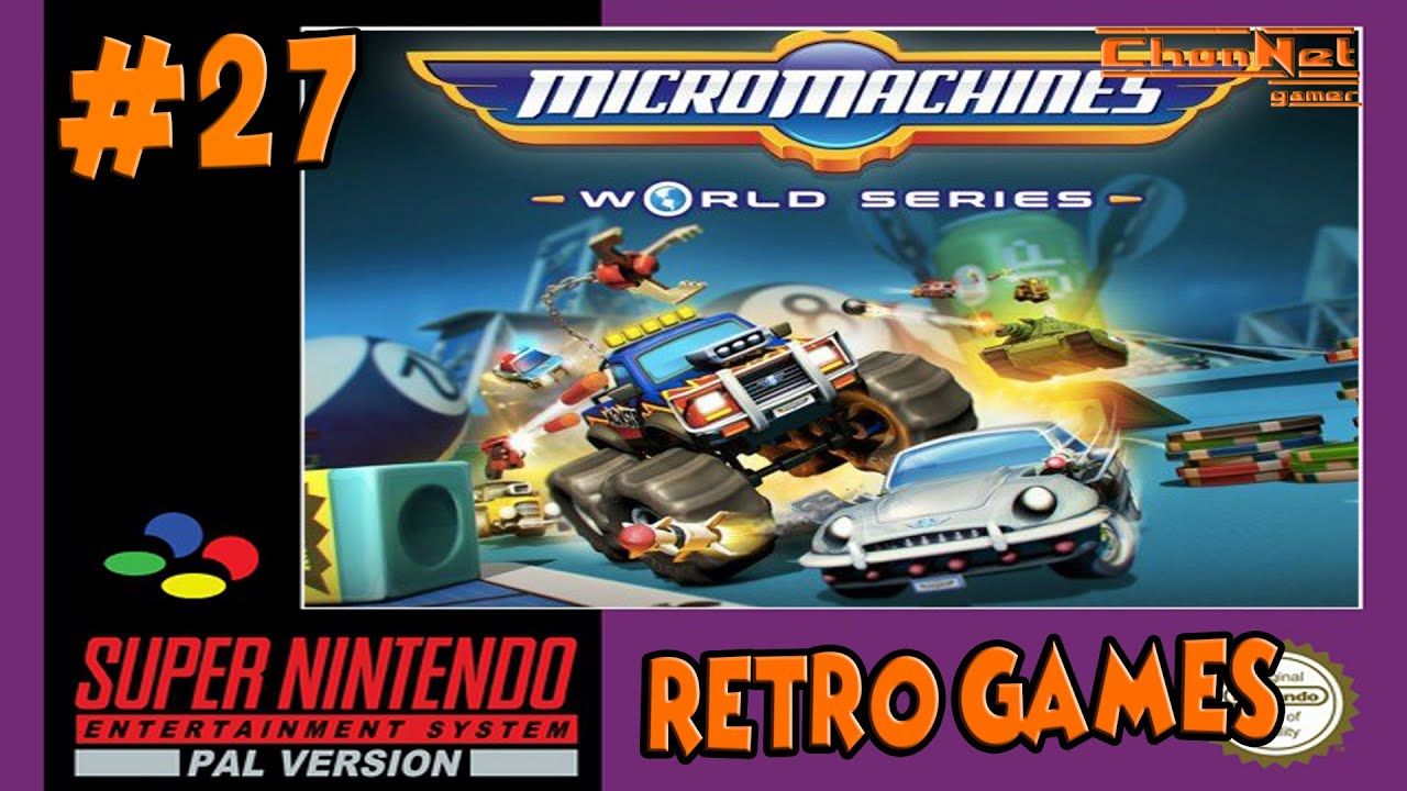 Juegos Retro Games #27 MICROMACHINES (snes, megadrive, neogeo, mame ...