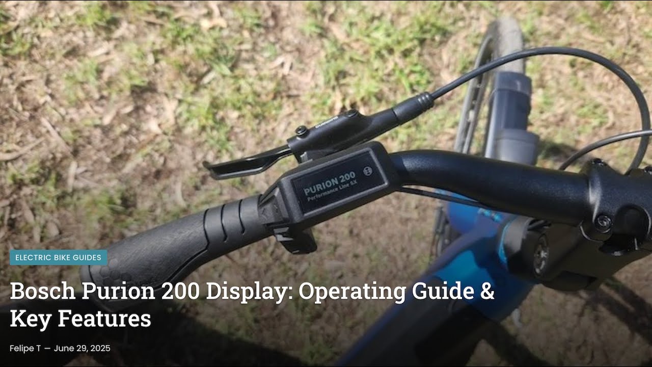 Bosch PURION 200 Display & Controller Explained - YouTube