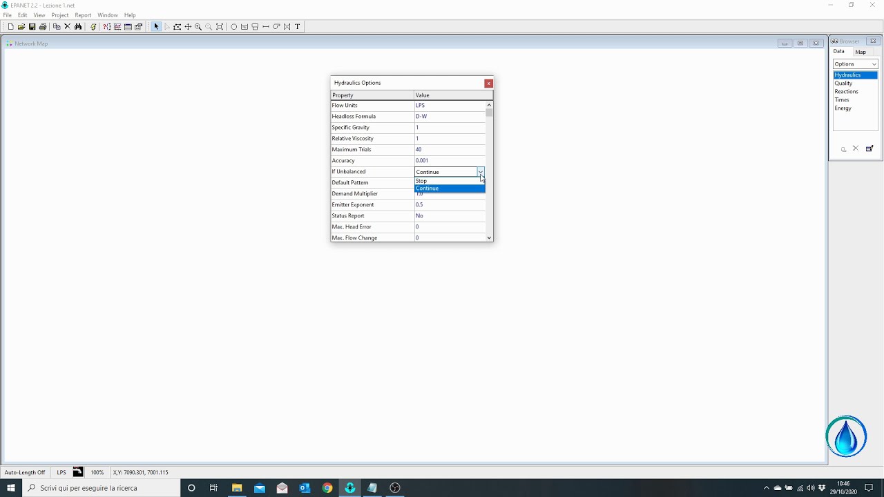 TUTORIAL EPANET - Lezione 1 - Nuovo progetto e impostazioni iniziali [SUB - ENG] - YouTube