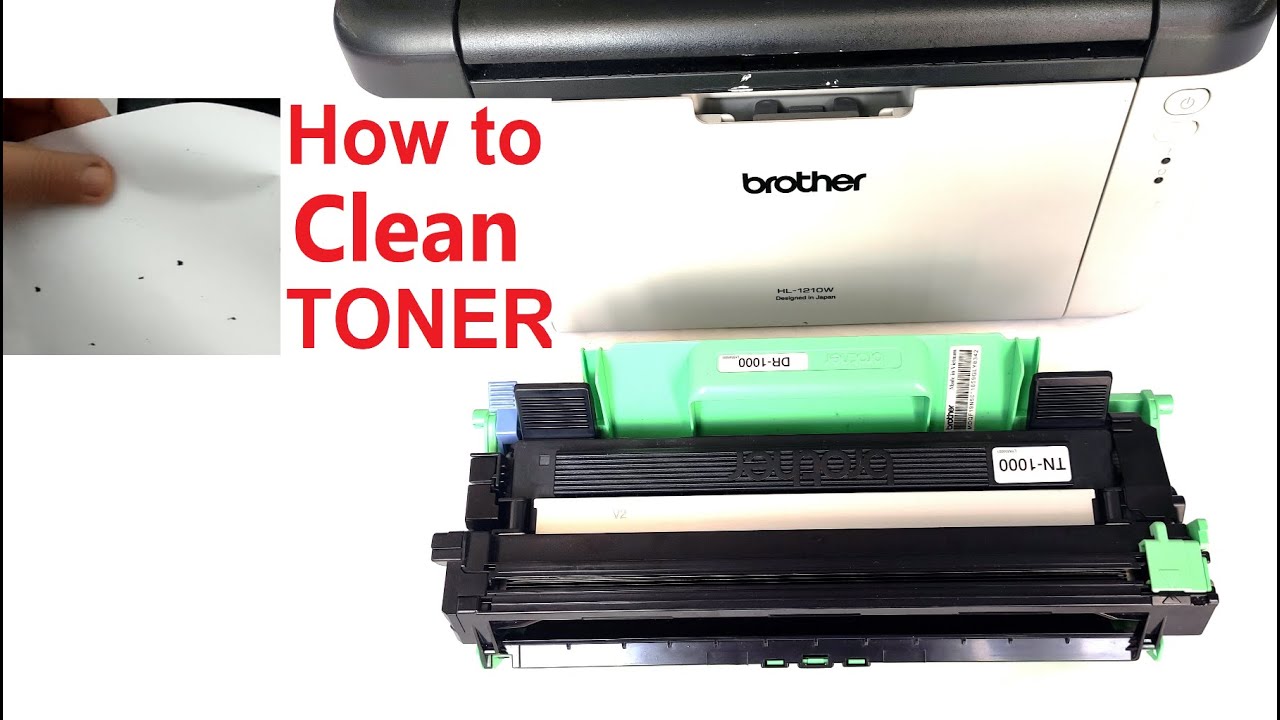Part 2: How to clean #toner for #brother HL 1210W #printer - YouTube