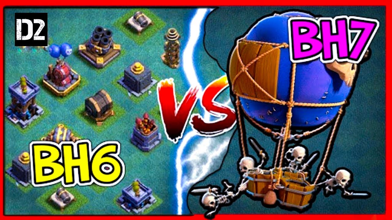 Bh6 vs Bh7 action | Builder Hall 6 contents | Gaming With D2 - YouTube