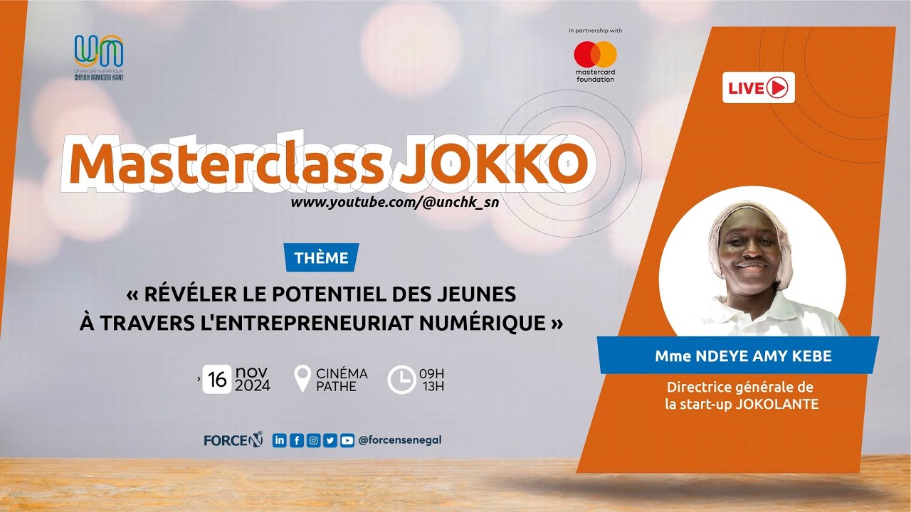 2ème Masterclass JOKKO du Programme FORCE-N - YouTube