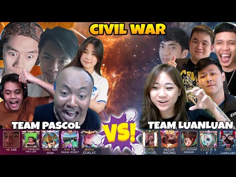 TIM BANG PASCOL VS TIM LUAN2 CIVIL WAR SEBENARNYA TERJADI!! - Mobile Legends