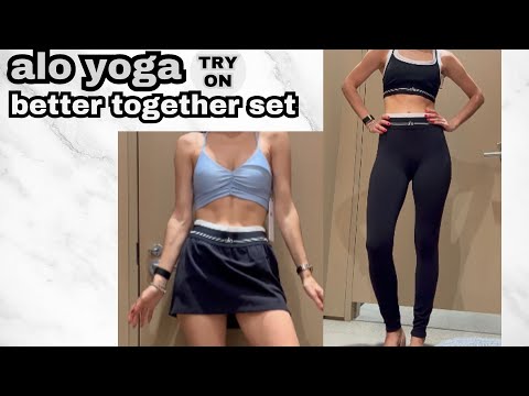 Alo Yoga – 🤍 BETTER TOGETHER SET (3pc: Bra, Leggings & Skirt) | Try-On & Review