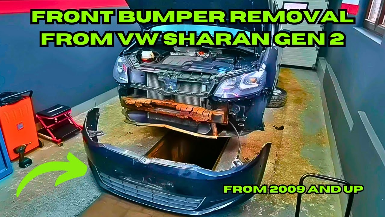 How To Remove/Replace Front Bumper From VW SHARAN! - YouTube