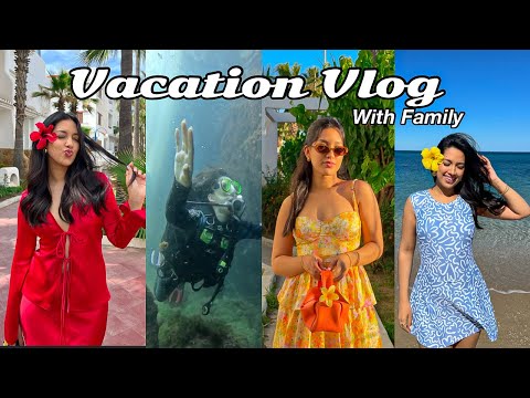 Family Vacation Vlog |🏖️☀️🐚👙🤿 سفرنا العائلة كلها للشمال