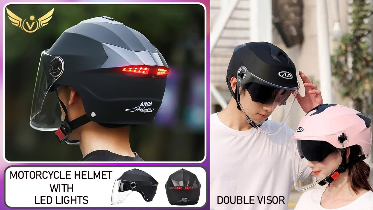 The Illuminated Ride: Motorcycle Helmets with LED Lights - YouTube
