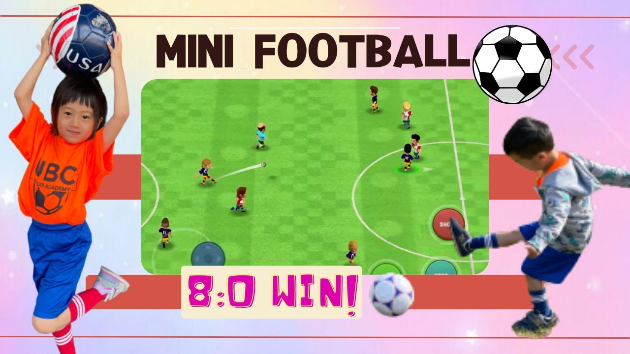 Mini Football app game play 8-0 WIN! | 跟著我們一起玩足球手遊 | by Double A Kids ...
