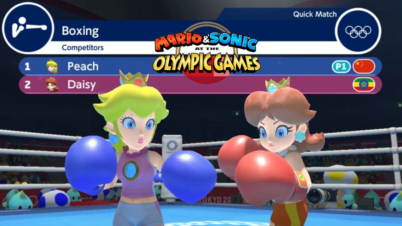 Mario & Sonic At The Olympic Games Tokyo 2020 Boxing Daisy & Peach ...