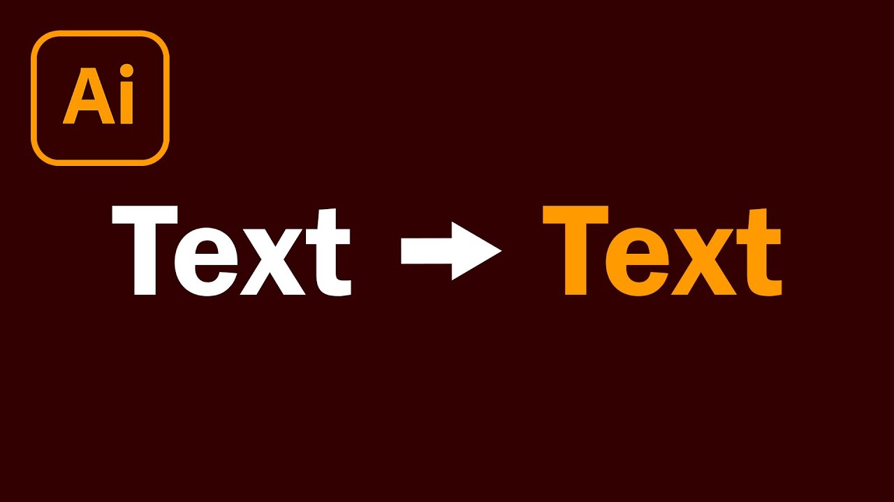 How to Change Text Color In Adobe Illustrator - YouTube