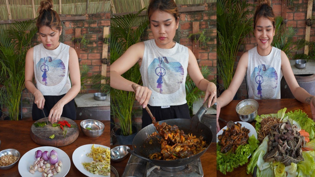 Boiled Beef Intestine & Fried With Country Style - Country Girl Cook ...