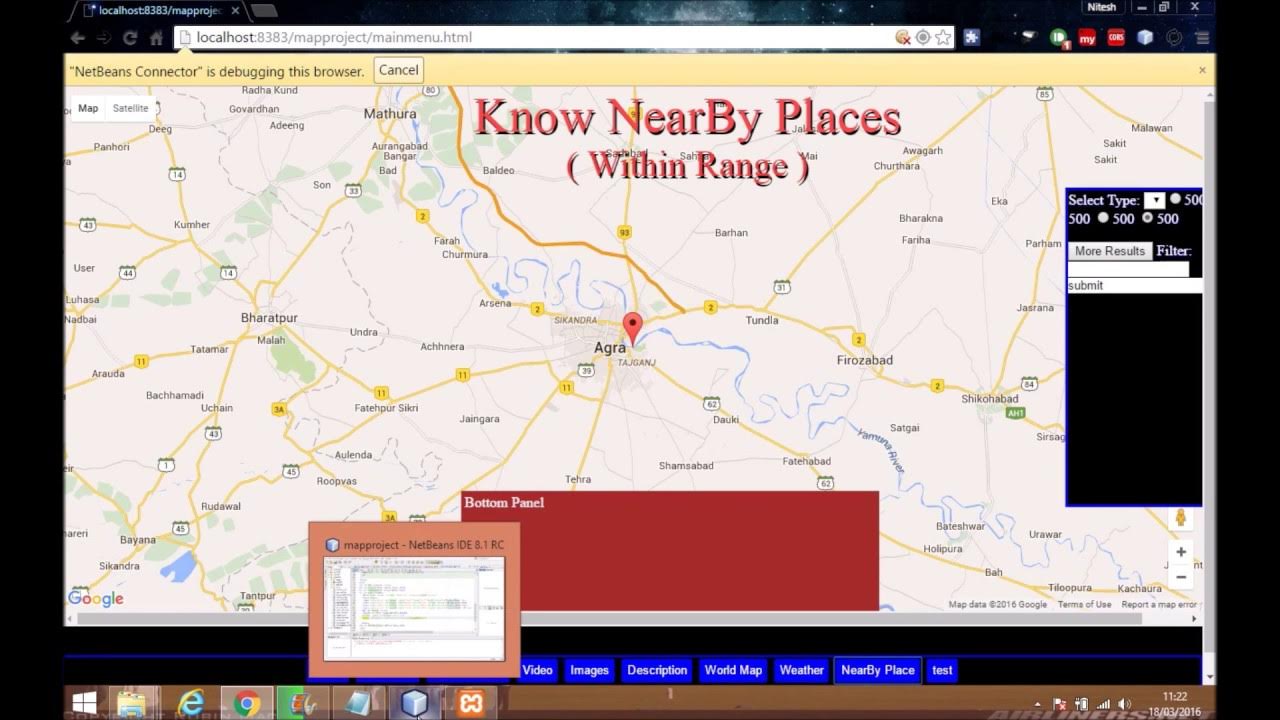 Google Maps JavaScript API Tutorial: Search and Find nearby Places on ...