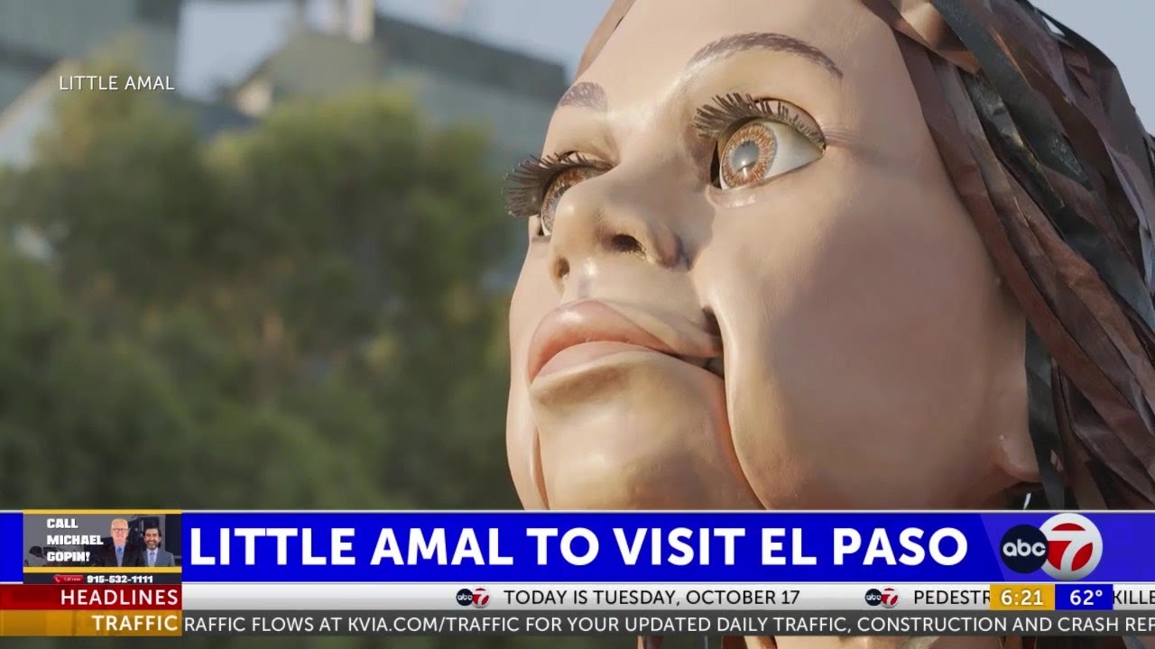 12-foot-tall puppet, Little Amal to stop in El Paso - YouTube