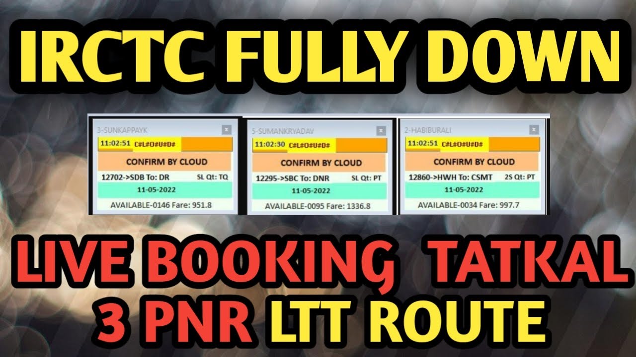 Tatkal software Update 3 pnr live booking || how to use tatkal software ...