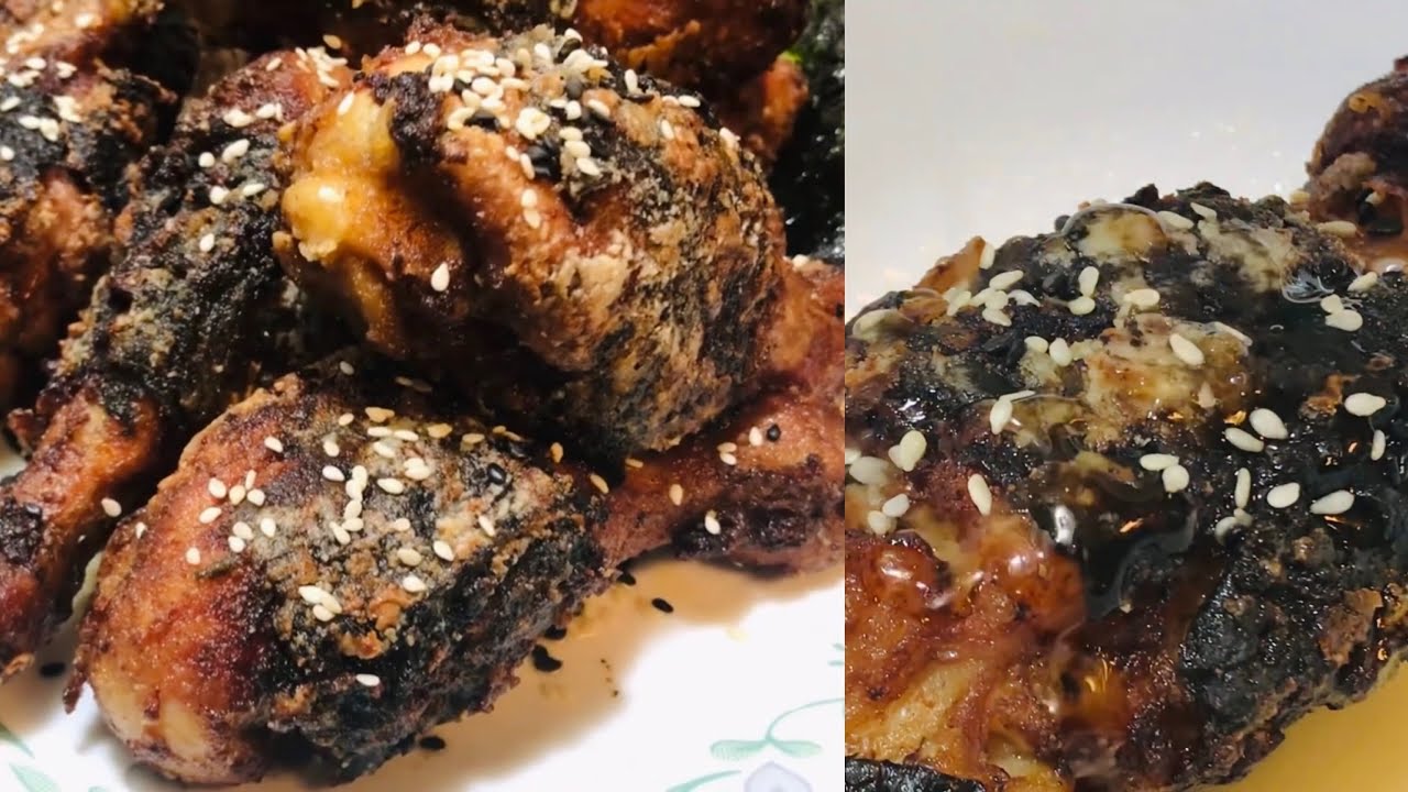 Fried Nori Chicken | Seaweed Chicken Drumstick with Honey Sugary Sauce ...