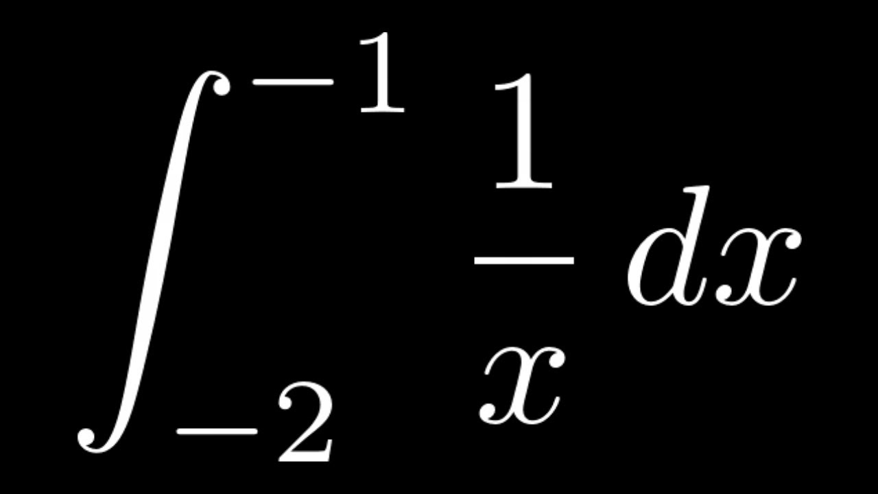 Definite Integral Of 1 x From 2 To 1 YouTube