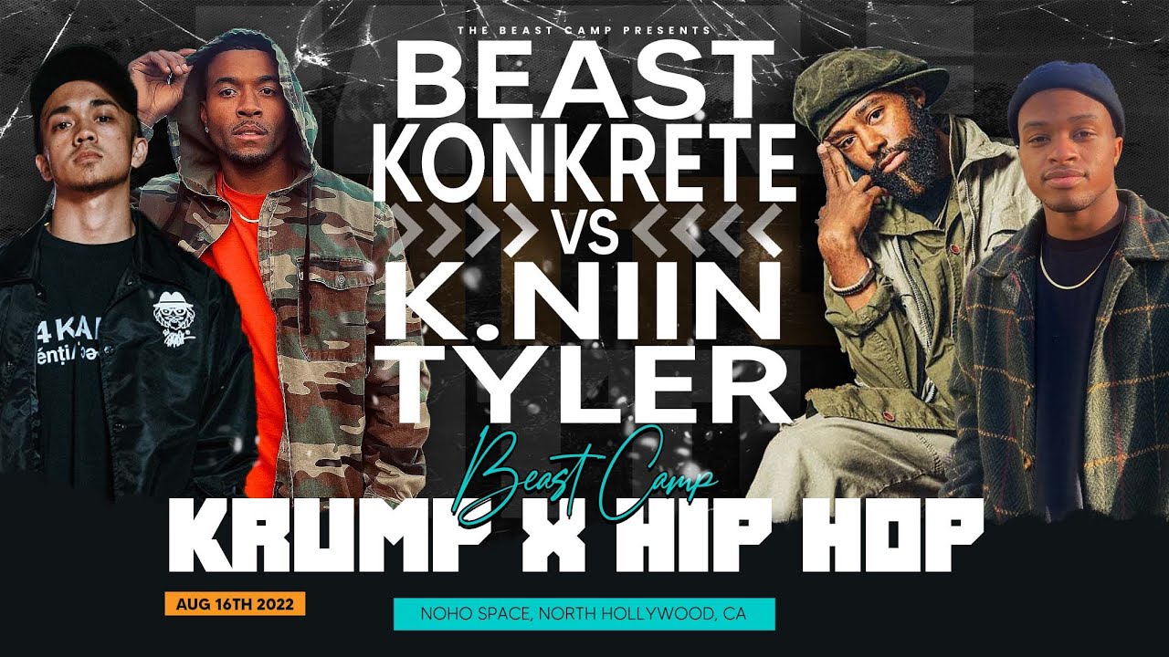 KONKRETE & BEAST VS TYLER & K.NIIN | KRUMP Vs HIP-HOP | BEASTCamp ...
