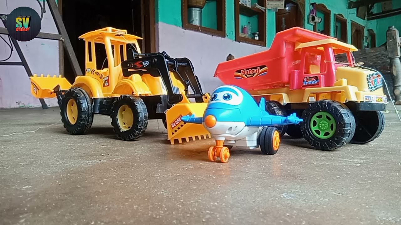 New JCB loading truck//jcb cartoon video//Train for kids cartoon ...