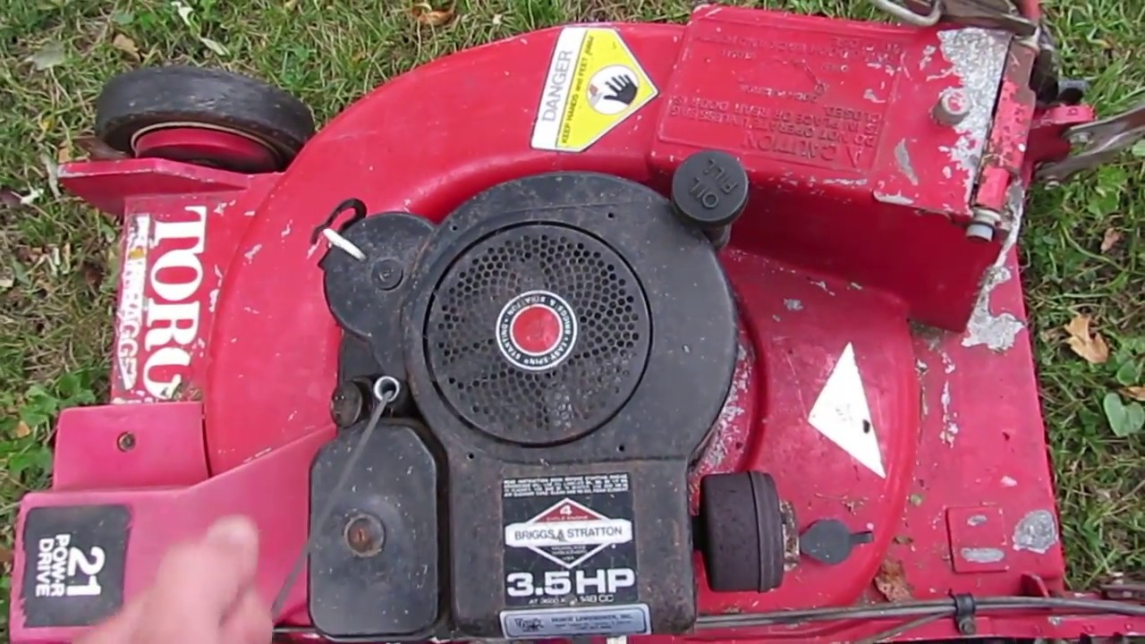 TORO mower 20755 - starts on 1st pull - YouTube