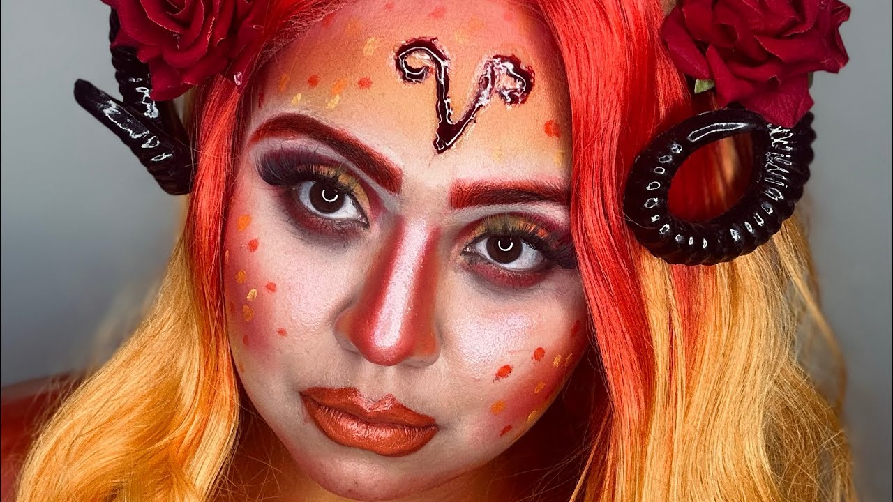 Bold and Fiery Aries Makeup Tutorial - YouTube
