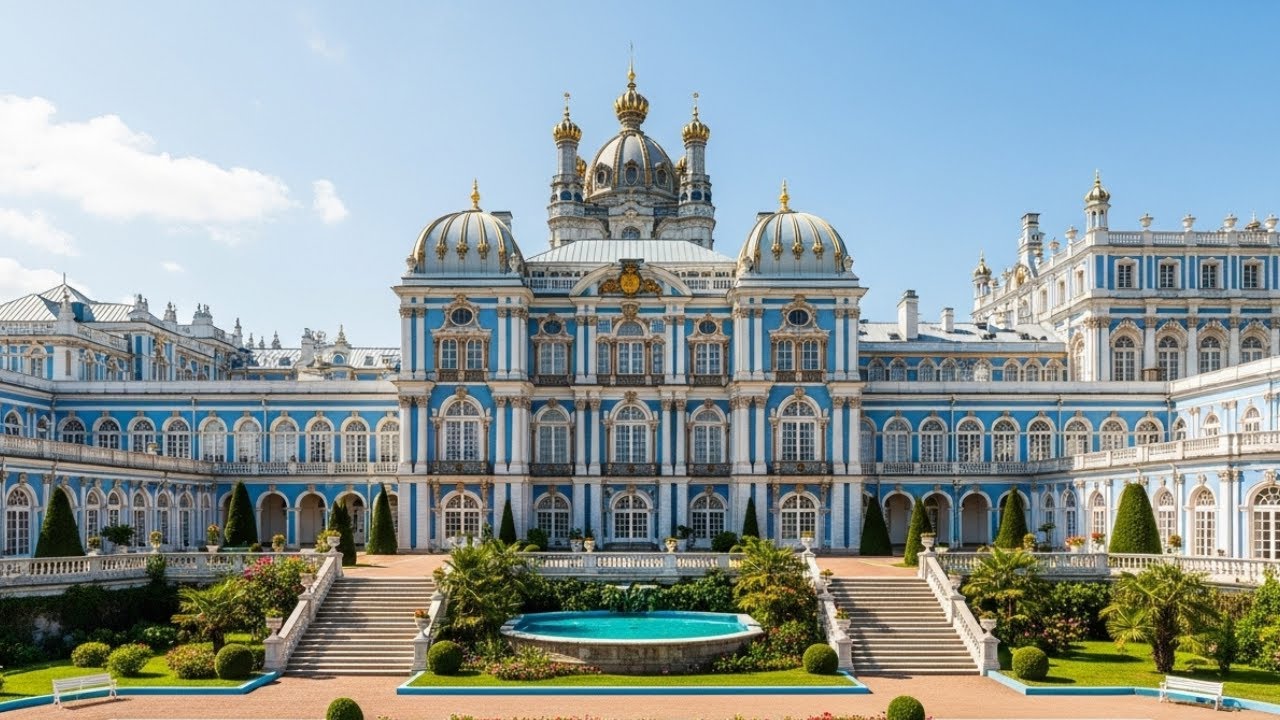 Epic Blue & White & Yellow Palace Tour | Full Cinematic Dream Palace ...
