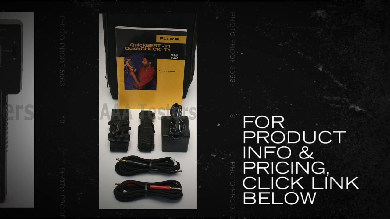 Fluke Networks 635 QuickBERT-T1 Handheld T1 Tester - YouTube