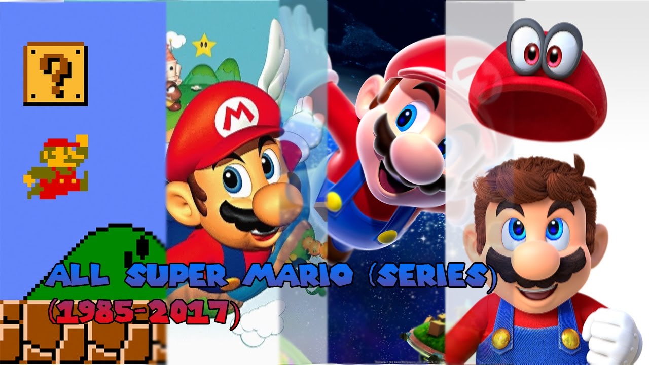 All Super Mario (Serie) Games (1985-2017) - YouTube