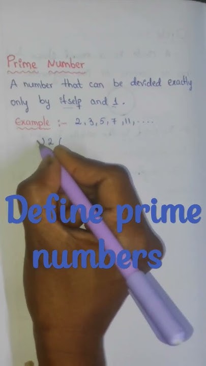 # define prime numbers #shorts || explanation in Telugu # - YouTube