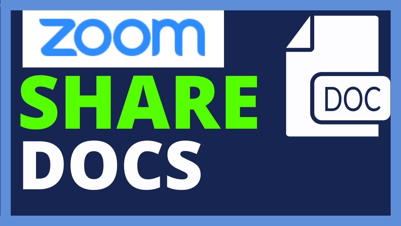 Document Sharing in Zoom Meetings - YouTube