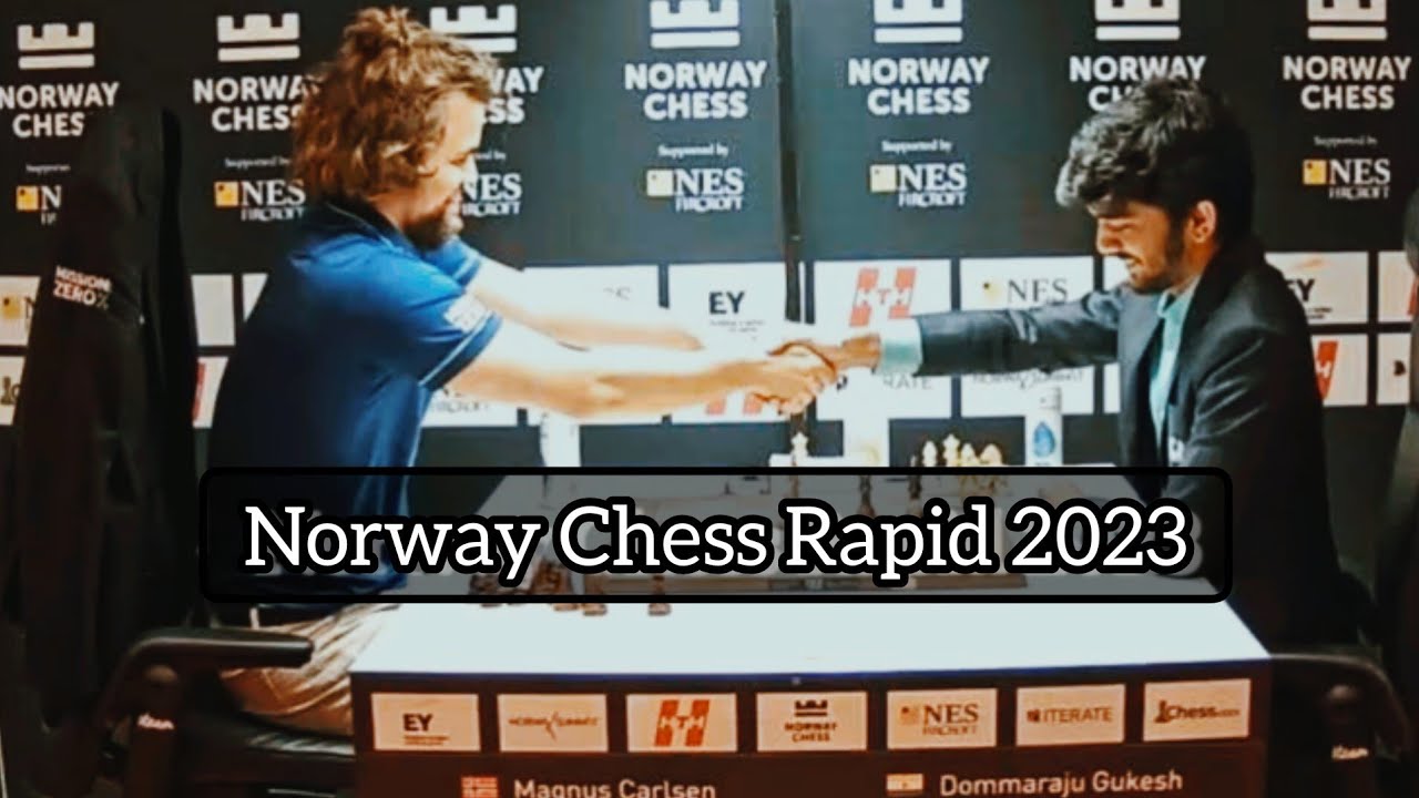 Magnus Carlsen vs Gukesh D ||Norway Rapid chess 2023|| - YouTube