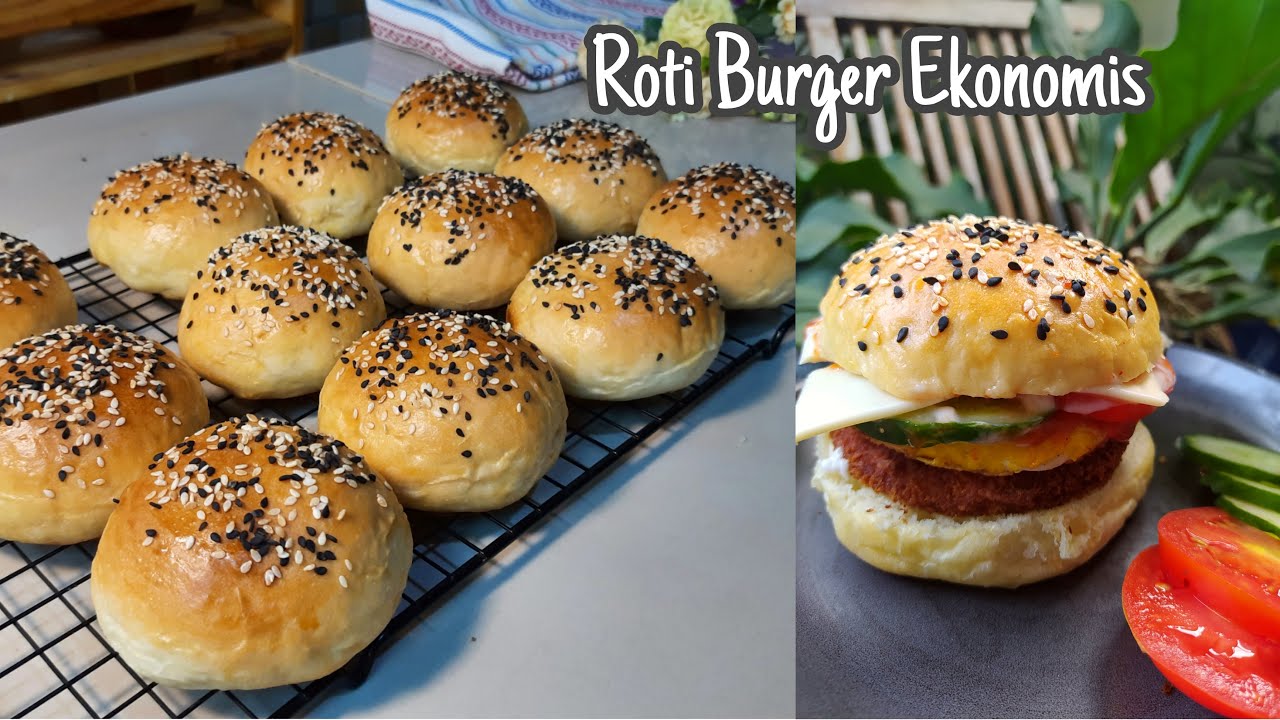 RESEP ROTI BURGER EKONOMIS. Nggak Pakai Telur. Mudah. - YouTube