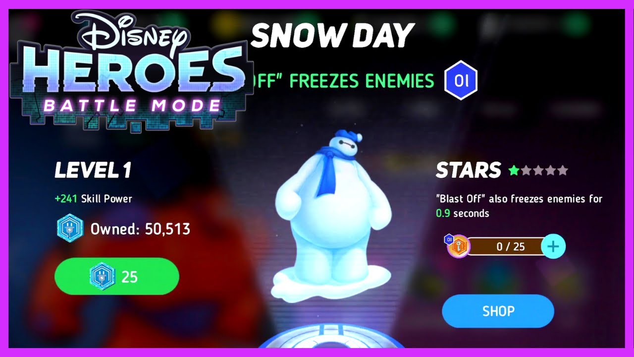 Disney Heroes Battle Mode! SNOW DAY FOR BAYMAX! Gameplay Walkthrough ...