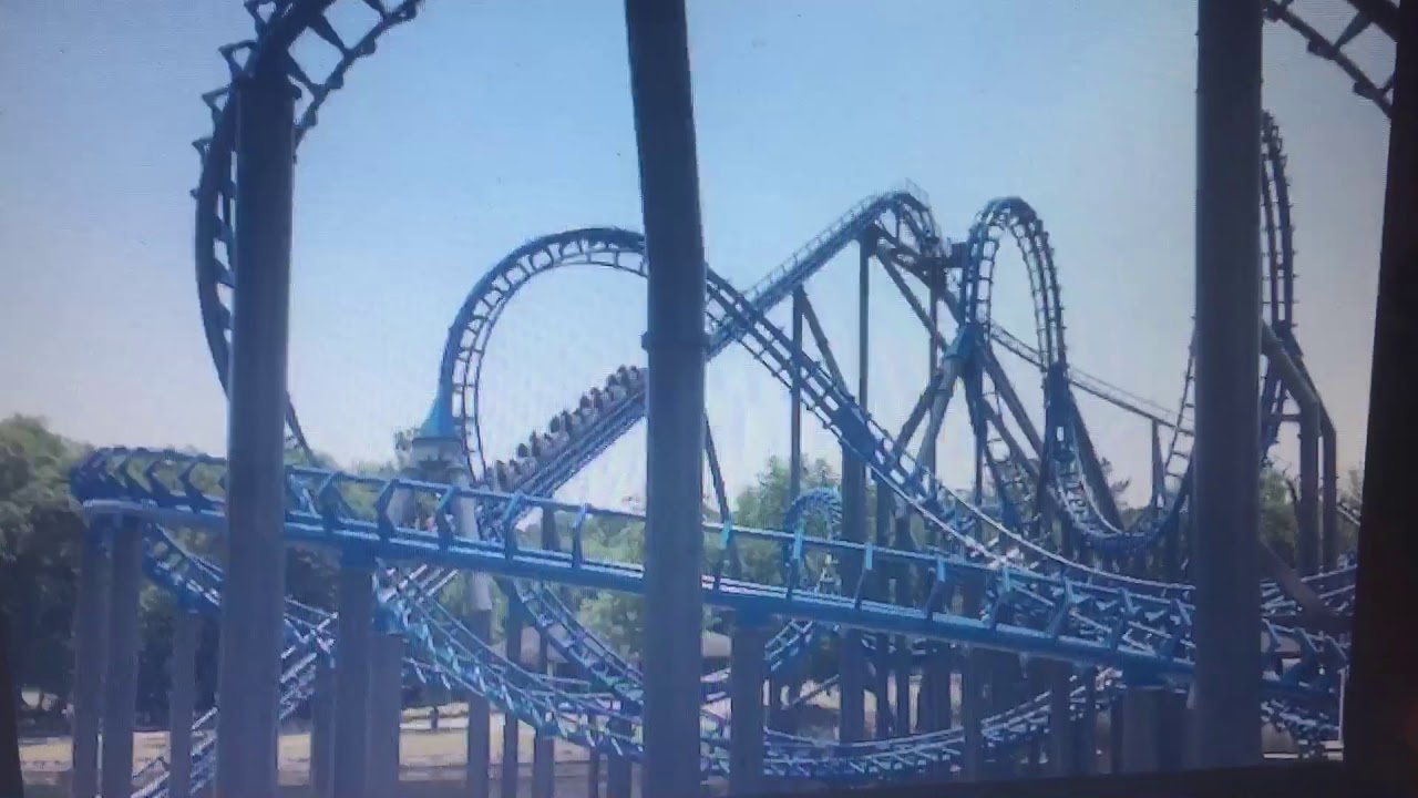Blue Hawk Review (Vekoma MK-1200 Coaster) Six Flags Over Georgia - YouTube
