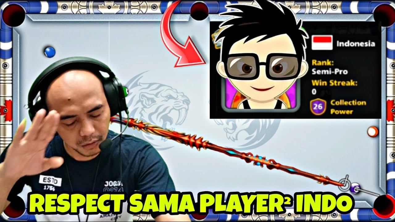 RESPECT SAMA PLAYER PLAYER INDO 8 BALL POOL - MINICLIP - YouTube