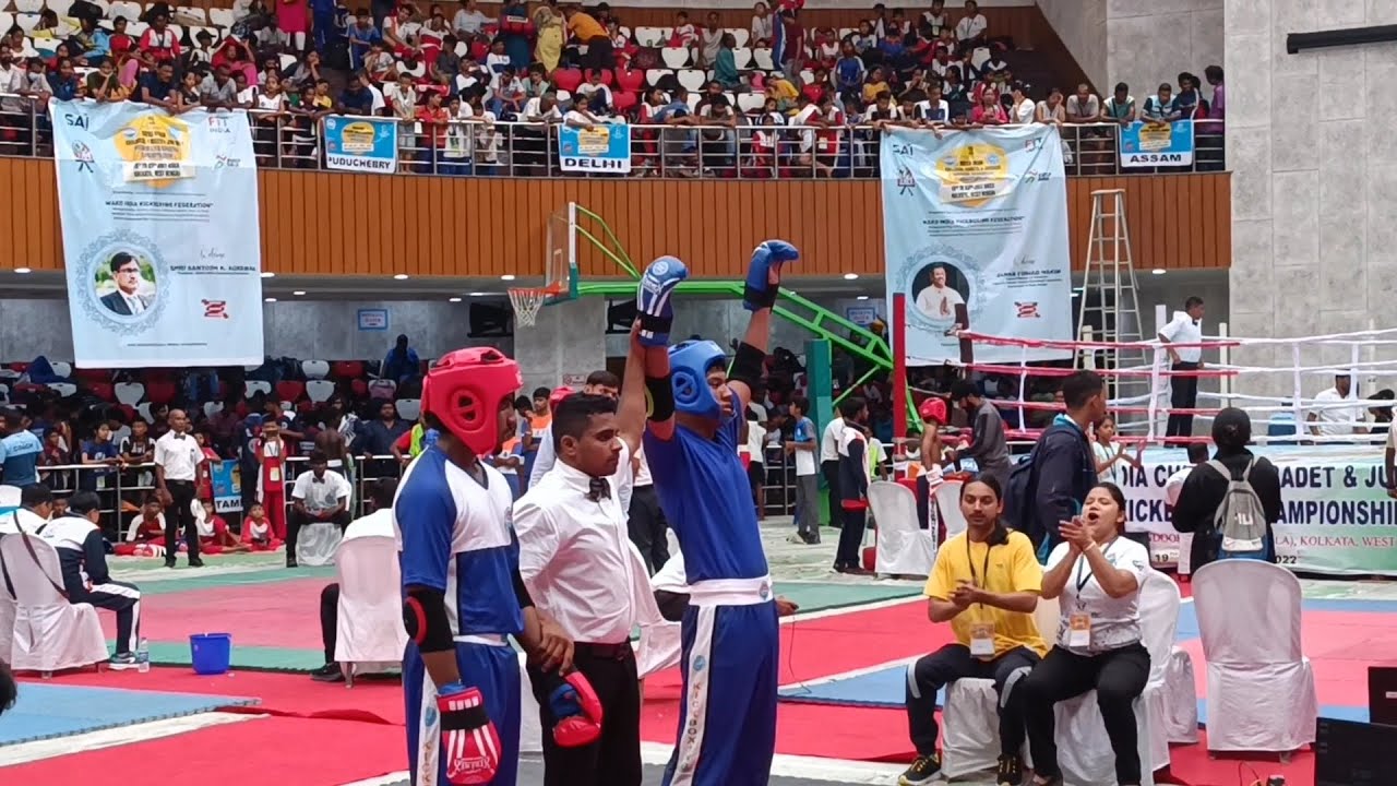 U17 -74kg kickboxing championship @event - point fight ♥️🥊at Satyajit ...