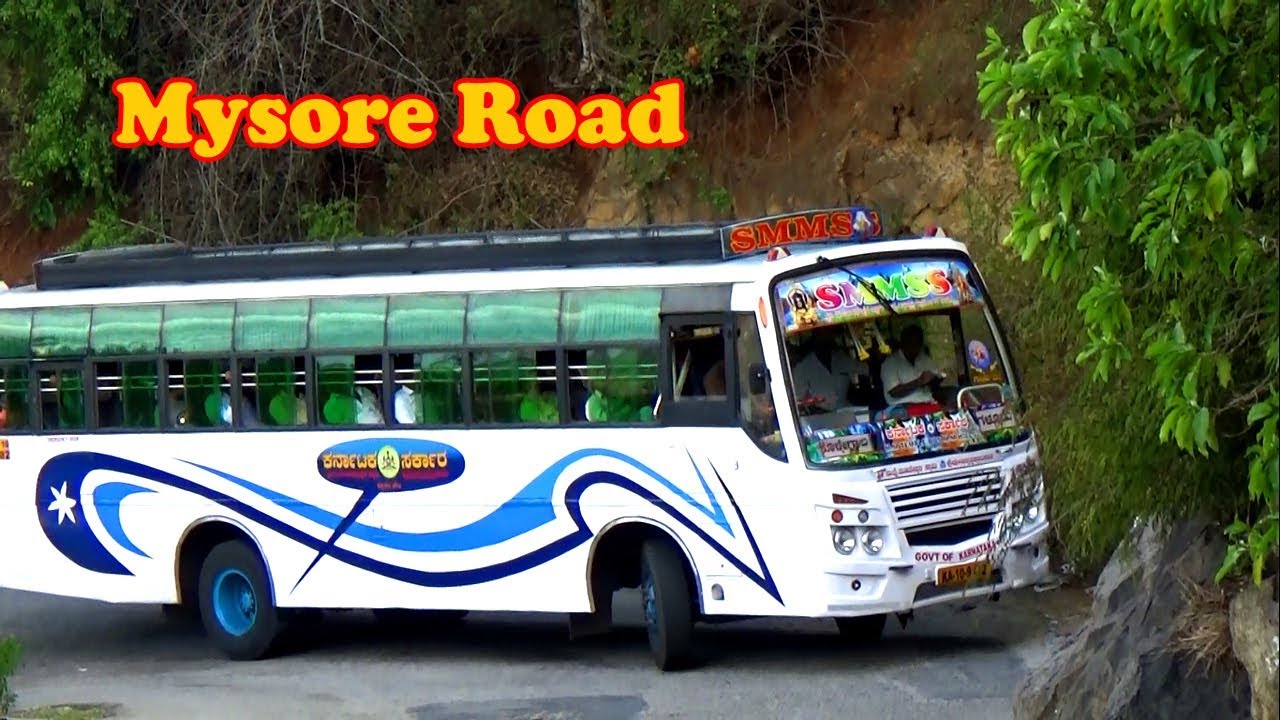 Long Bus And Mini Bus Turning In MM Hills Bend || Mysore Road Ghats ...
