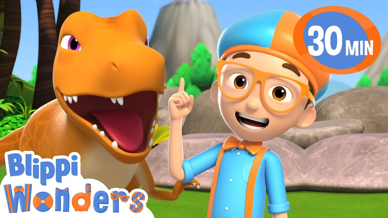 Pet T-Rex | Blippi Wonders Fun Cartoons | Moonbug Kids Cartoon ...