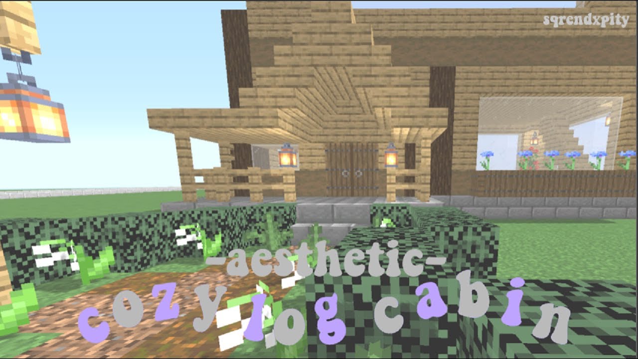 minecraft cozy aesthetic log cabin (speedbuilding ep 1) - YouTube