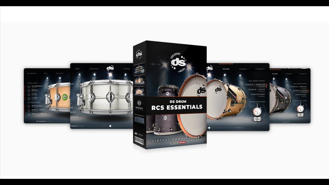 DS Drums: RCS Essentials Drum Library From Red Pack Drums Review - YouTube
