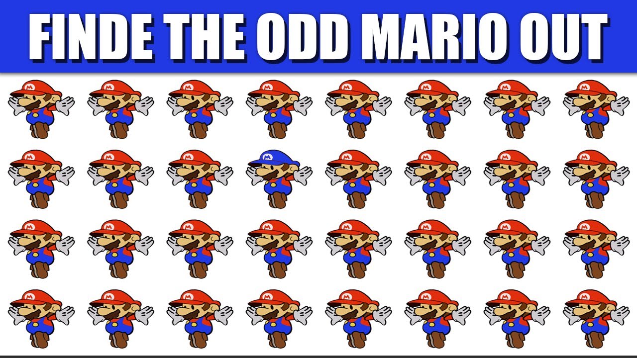 Find The Odd One Mario Out | Mario Puzzle Quiz - YouTube