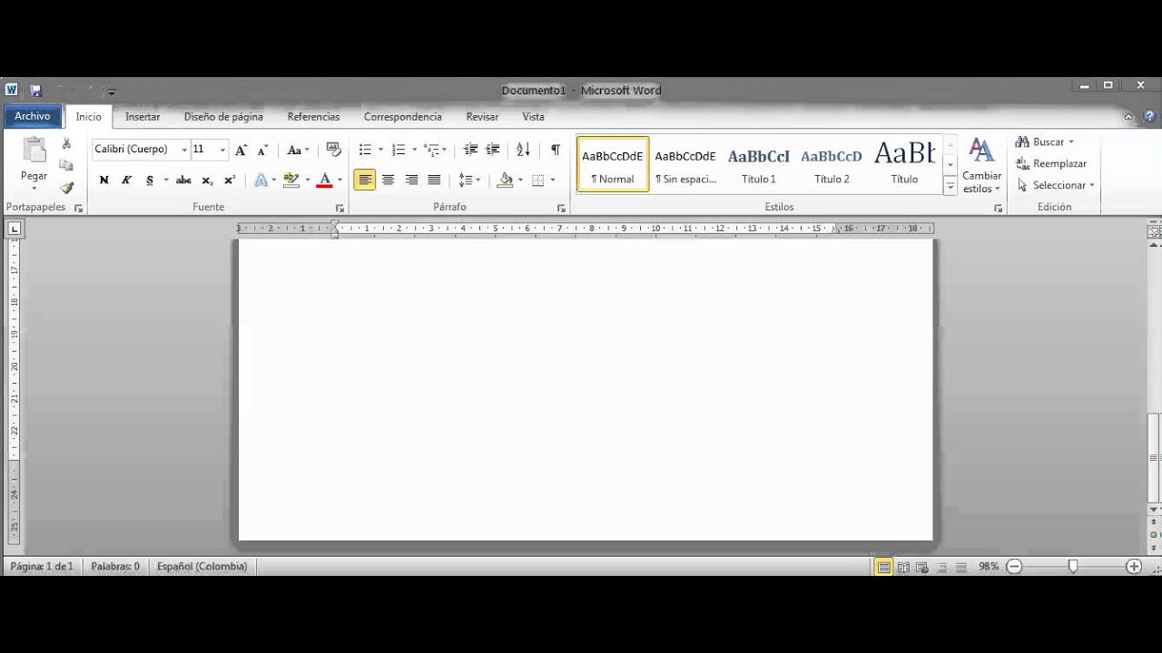 Interfaz de Microsft office word Parte 1 - YouTube