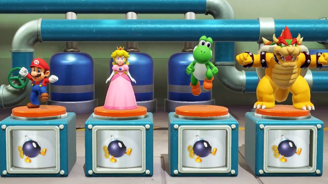 Super Mario Party Minigames - Mario Vs Yoshi Vs Bowser Vs Peach (Very ...