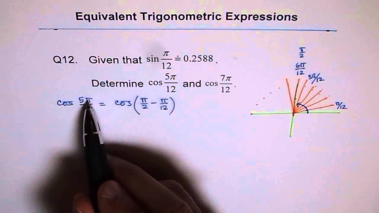 Equivalent Trigonometric Expression Q12 - YouTube