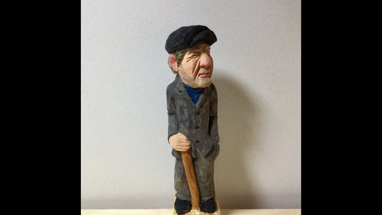 Whittling the Old Man with the Walking Stick - YouTube