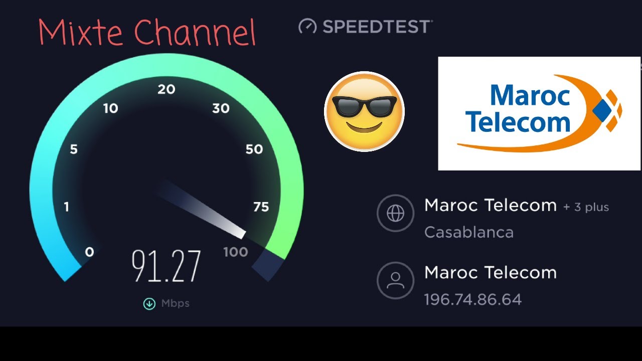 تجربة ألياف بصرية إتصالات المغرب fibre optique maroc telecom - YouTube