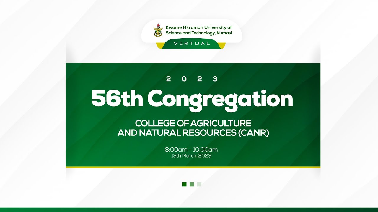 56th Congregation (Virtual ) - COLLEGE OF AGRICULTURE & NATURAL ...
